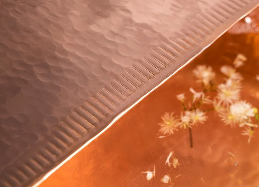 Premium Handmade Copper Foot Bath With Footrest – Luxury Spa Soaking Basin