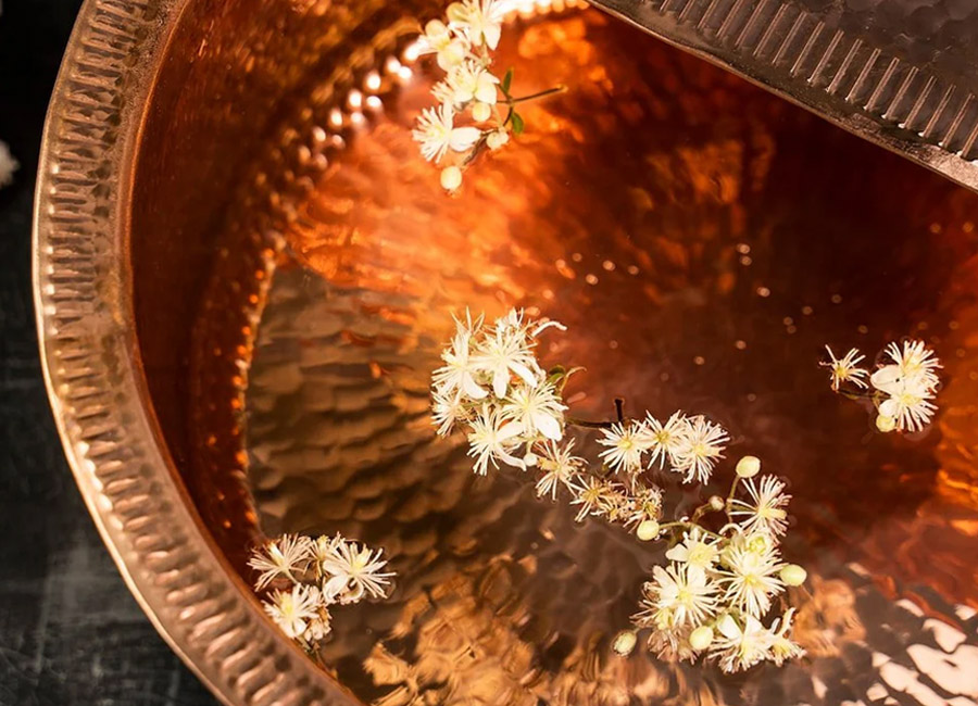Premium Handmade Copper Foot Bath With Footrest – Luxury Spa Soaking Basin